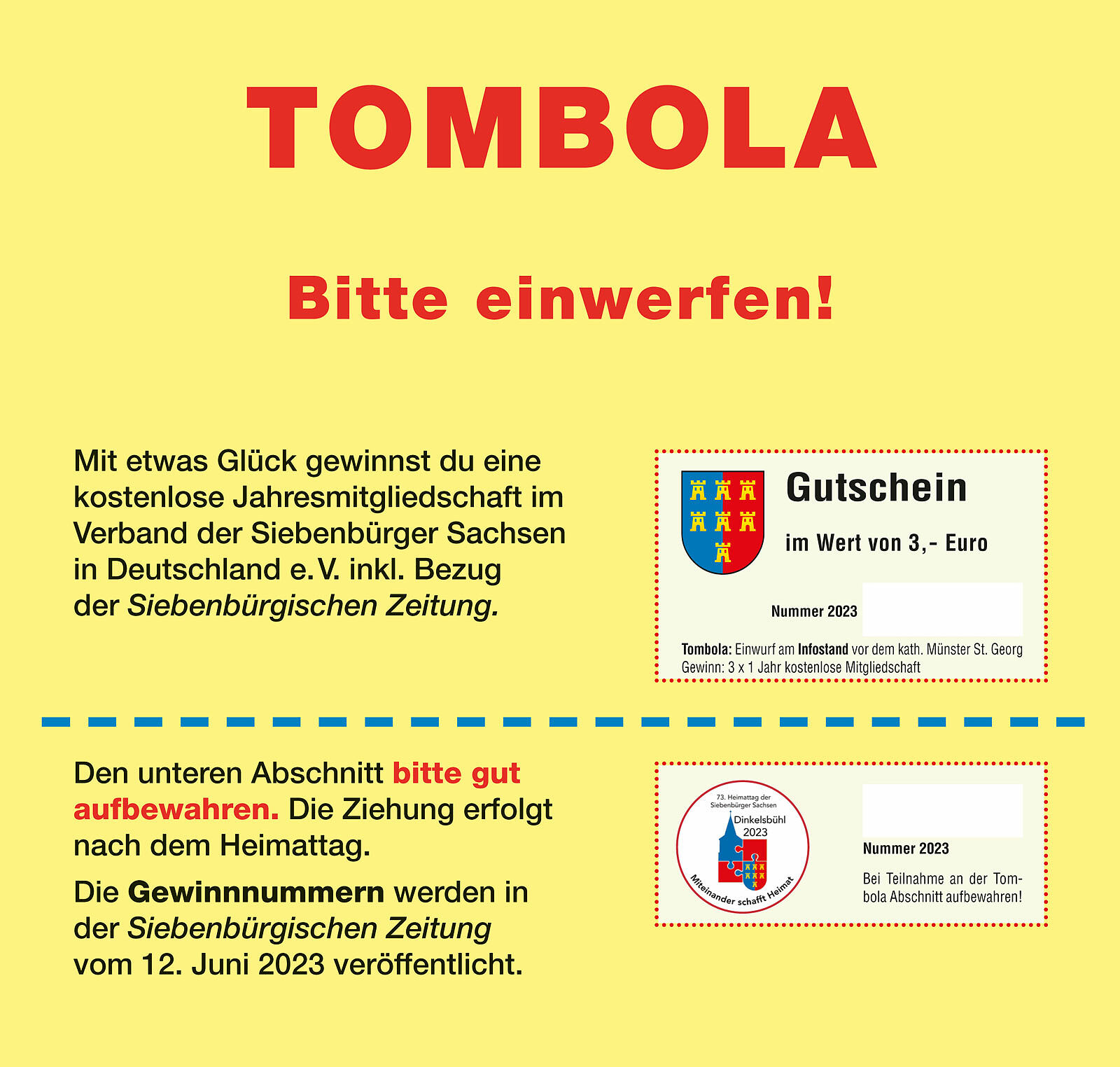 Die Gewinner der Tombola am Heimattag 2023 - Siebenbuerger.de